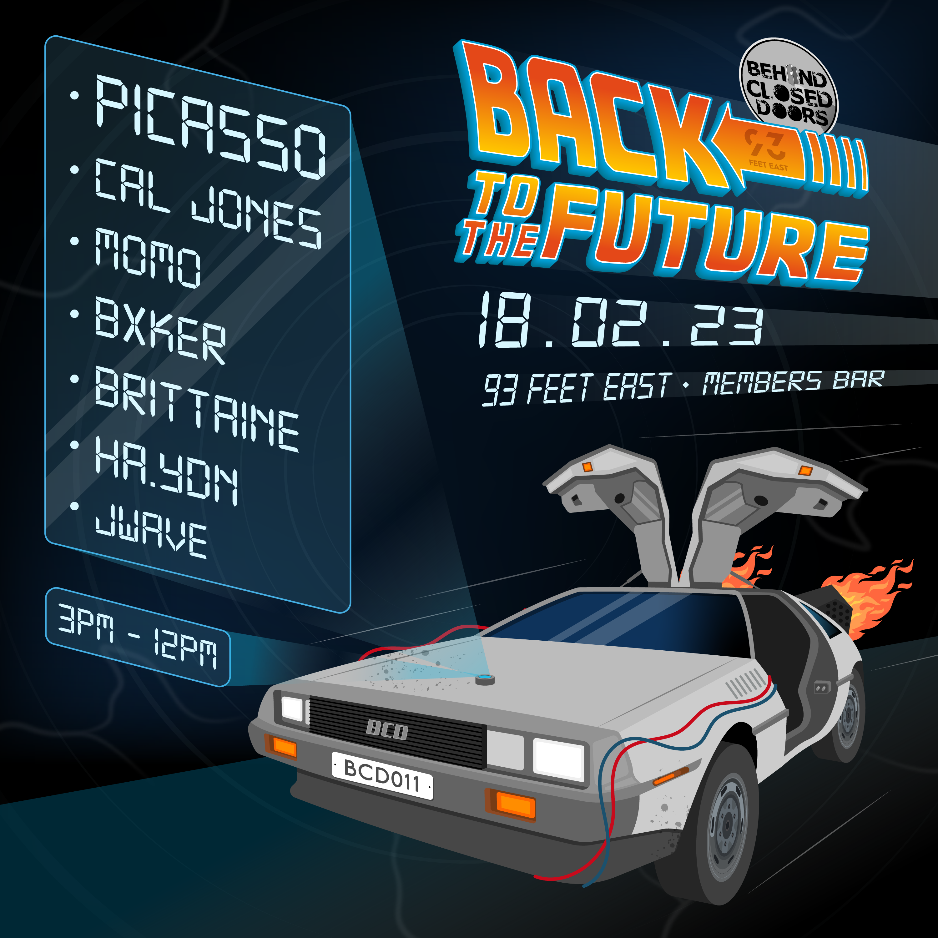 BCD - BACK TO THE FUTURE (MEMBERS BAR) at 93 Feet East, London