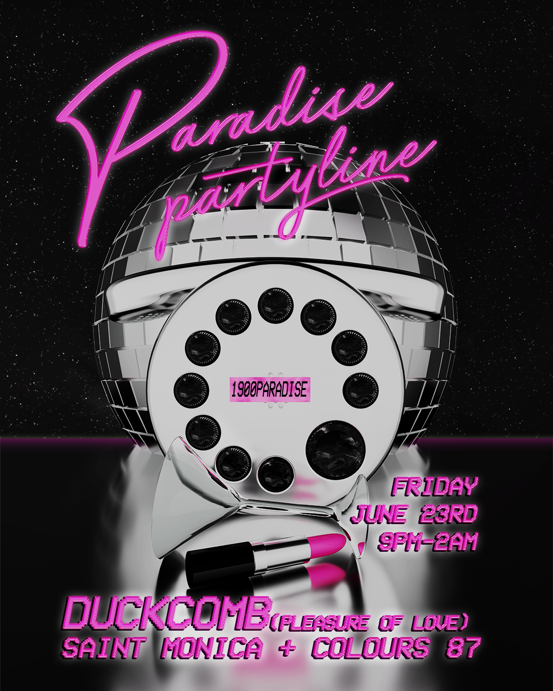 PARADISE PARTYLINE feat. DJ DUCKCOMB (PLEASURE OF LOVE) at Songbird Cafe, Los Angeles