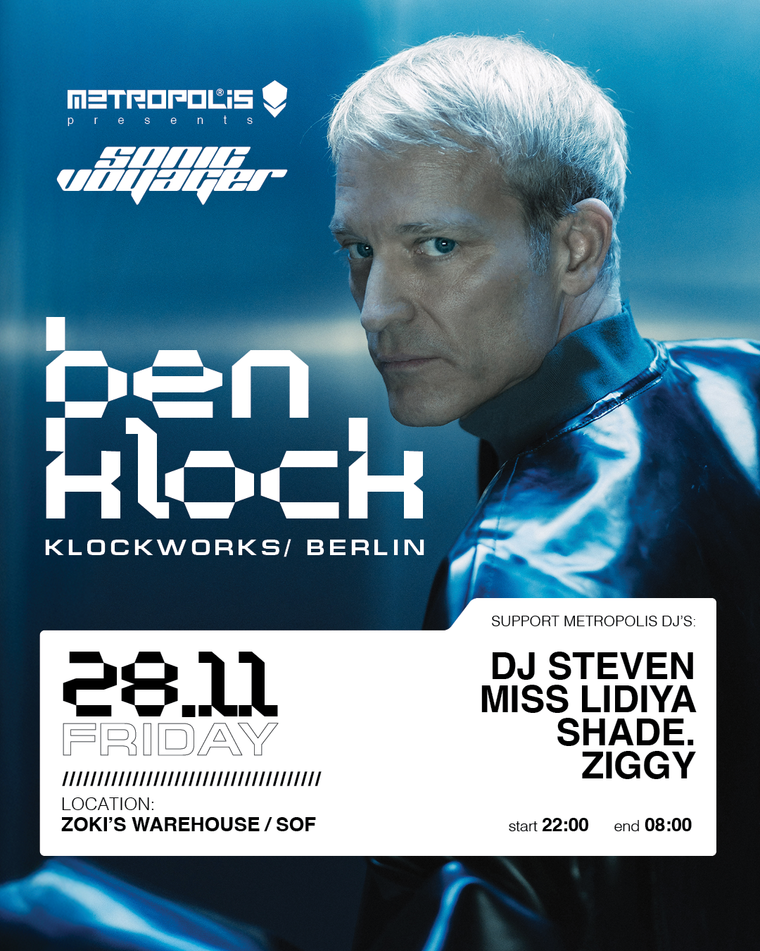 METROPOLIS pres Ben Klock: SONIC VOYAGER at Zoki Warehouse, Sofia