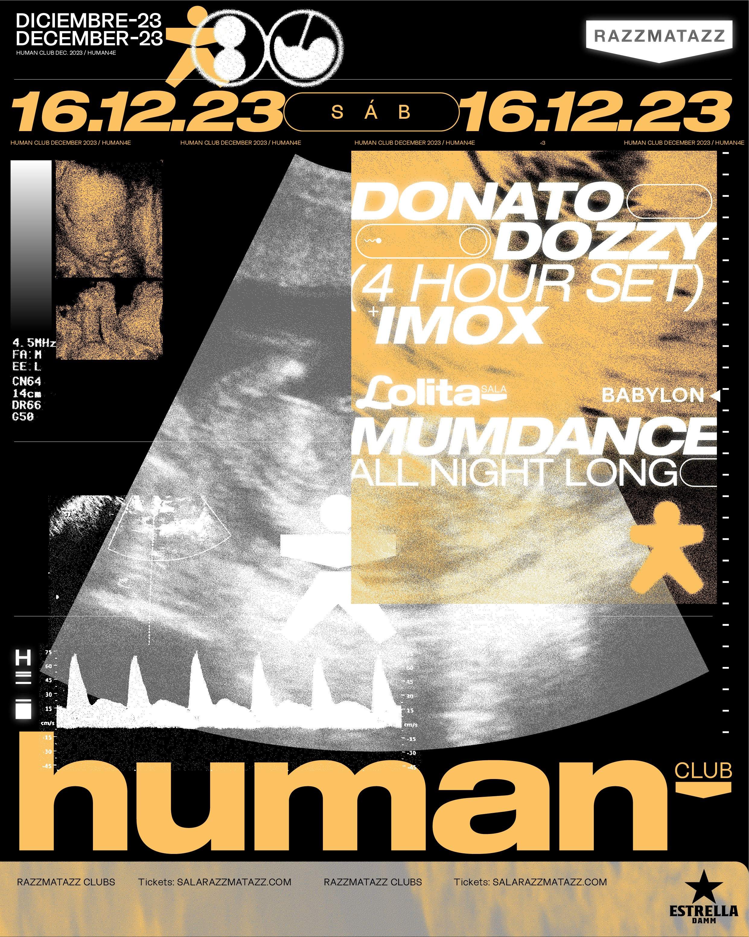 HUMAN presents: Donato Dozzy (4 HOUR SET) + Imox at Human Club, Barcelona