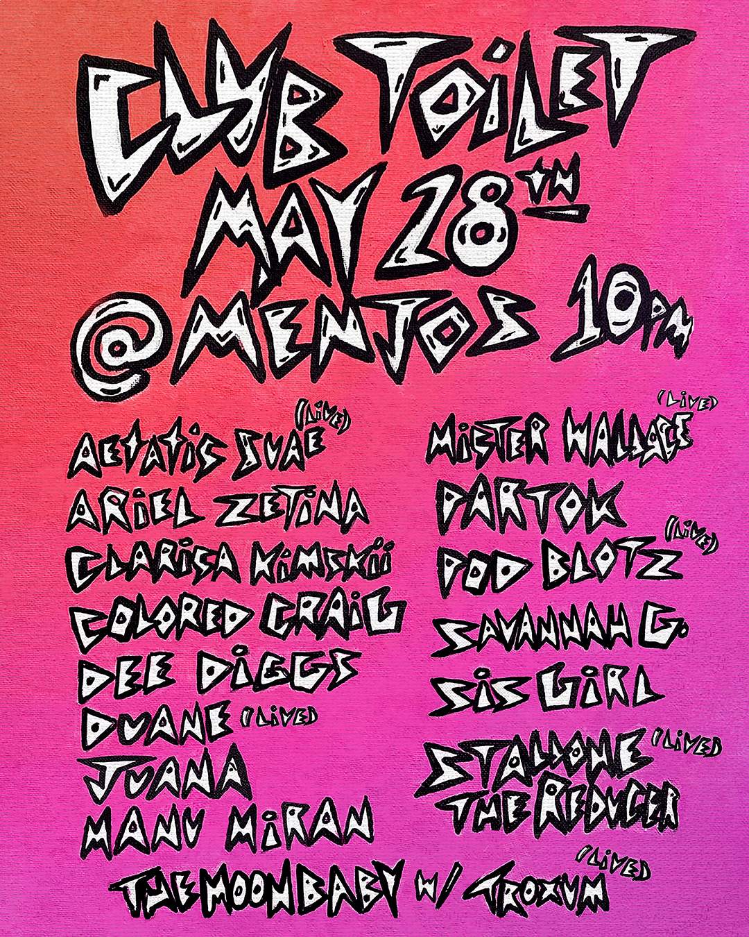 Club Toilet 2022 at Menjo's, Detroit