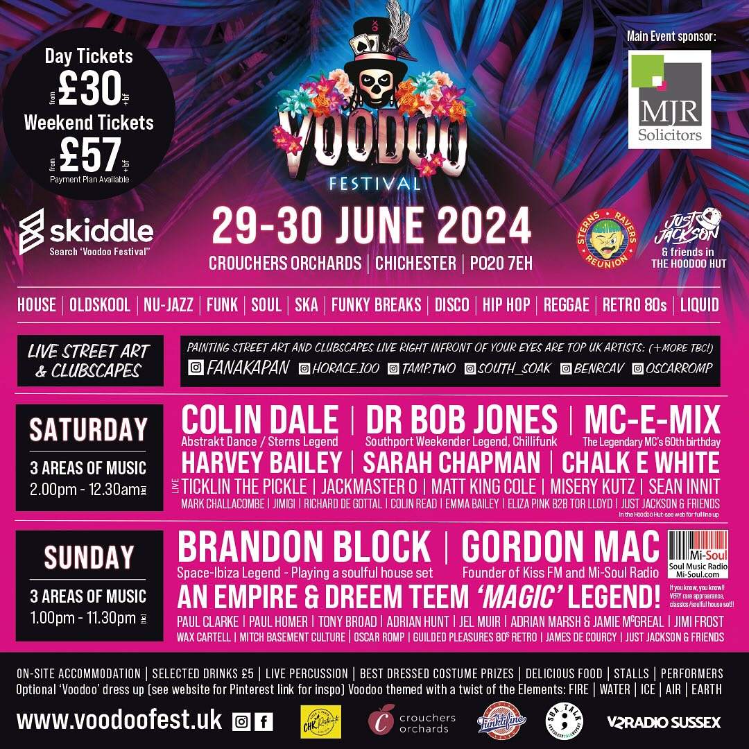 Voodoo festival at Crouchers Orchards, Chichester Po20 7EH, South + East