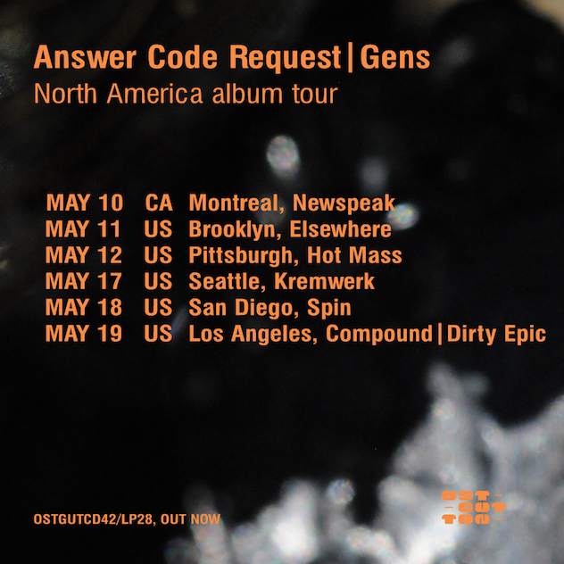 Answer Code Request charts North America tour for May · News RA