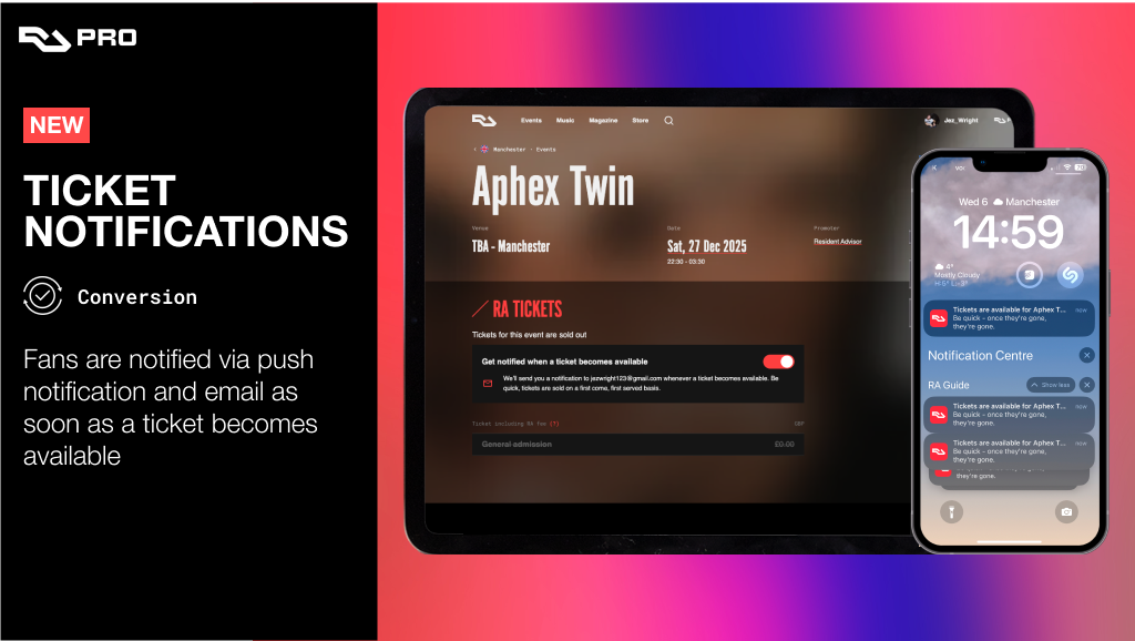 RA launches Ticket Notifications, a tool to help electronic music fans ...