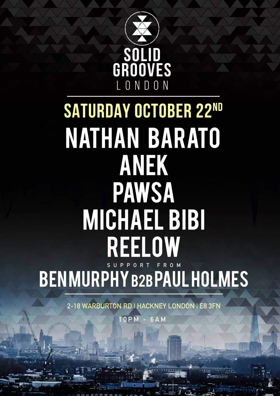Solid.Grooves - Return To London w / Nathan Barato, Anek, Pawsa ...