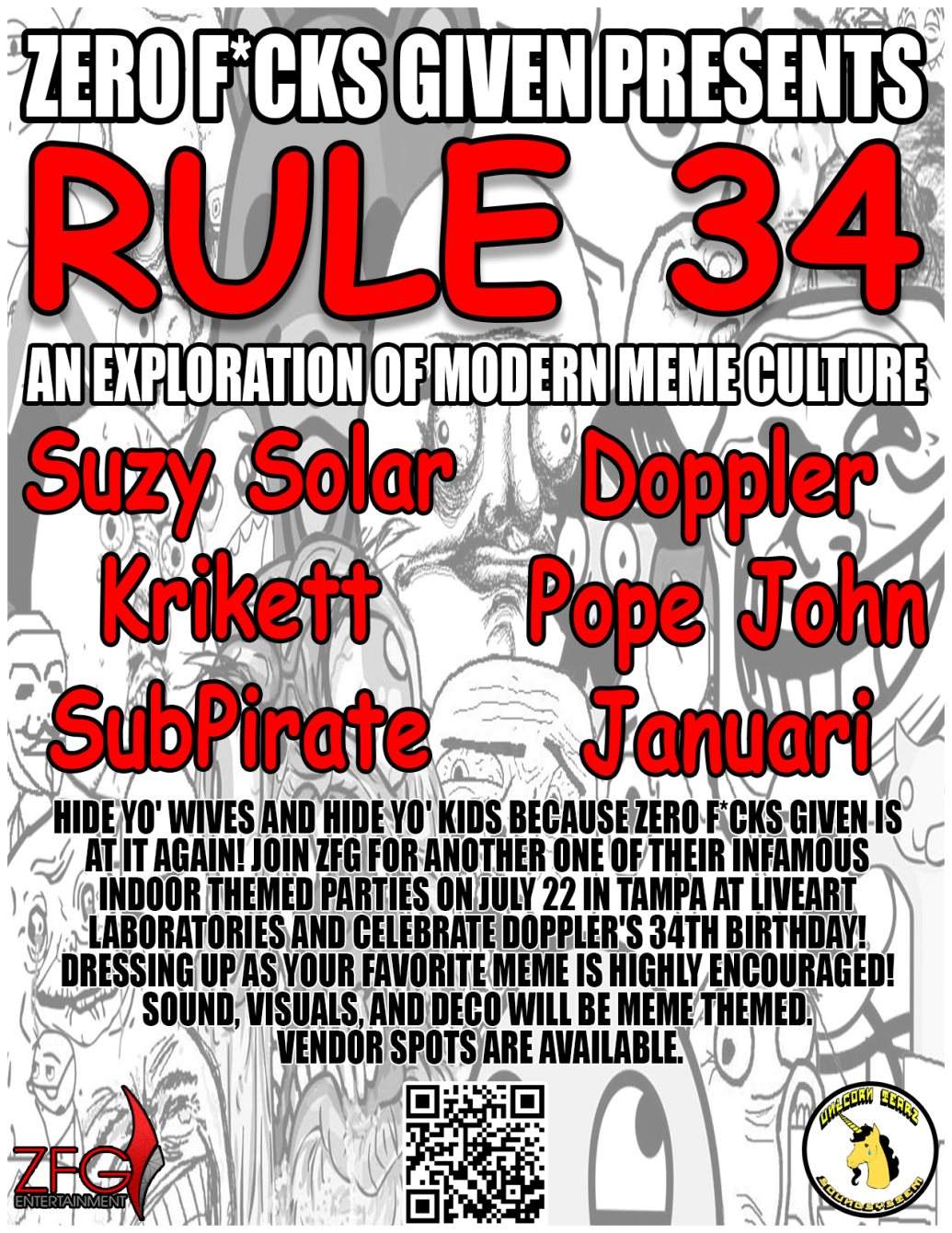 Zero F*cks Given presents Rule 34: An Exploration of Modern Meme ...