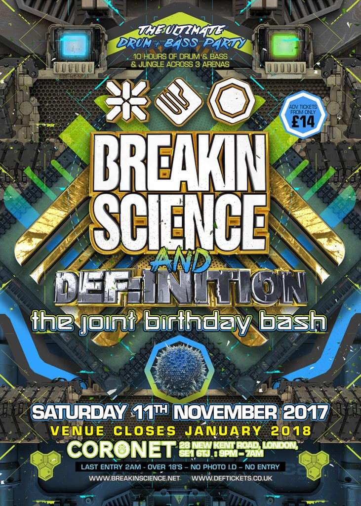 Breakin Science & Def:Inition - The Joint Birthday Bash at Coronet ...