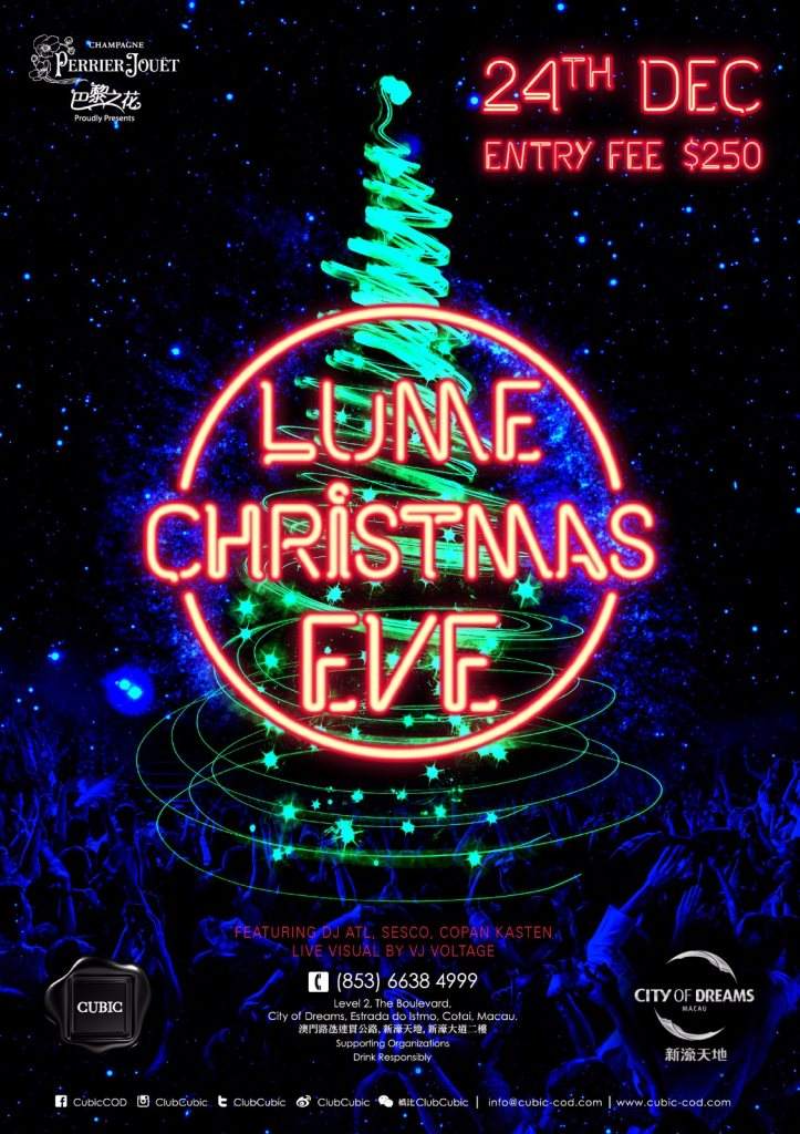 Club Cubic presents Lume Christmas Eve at Cubic, Macau