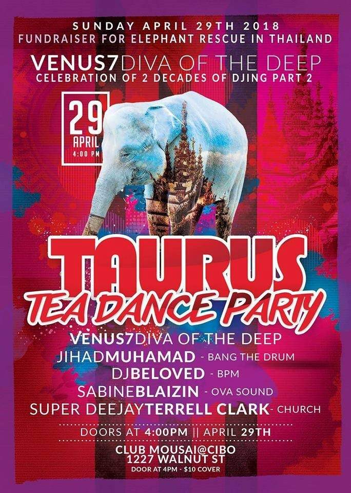 Taurus Birthday Celebration & Tea Dance Party at Club Mousai, Philadelphia