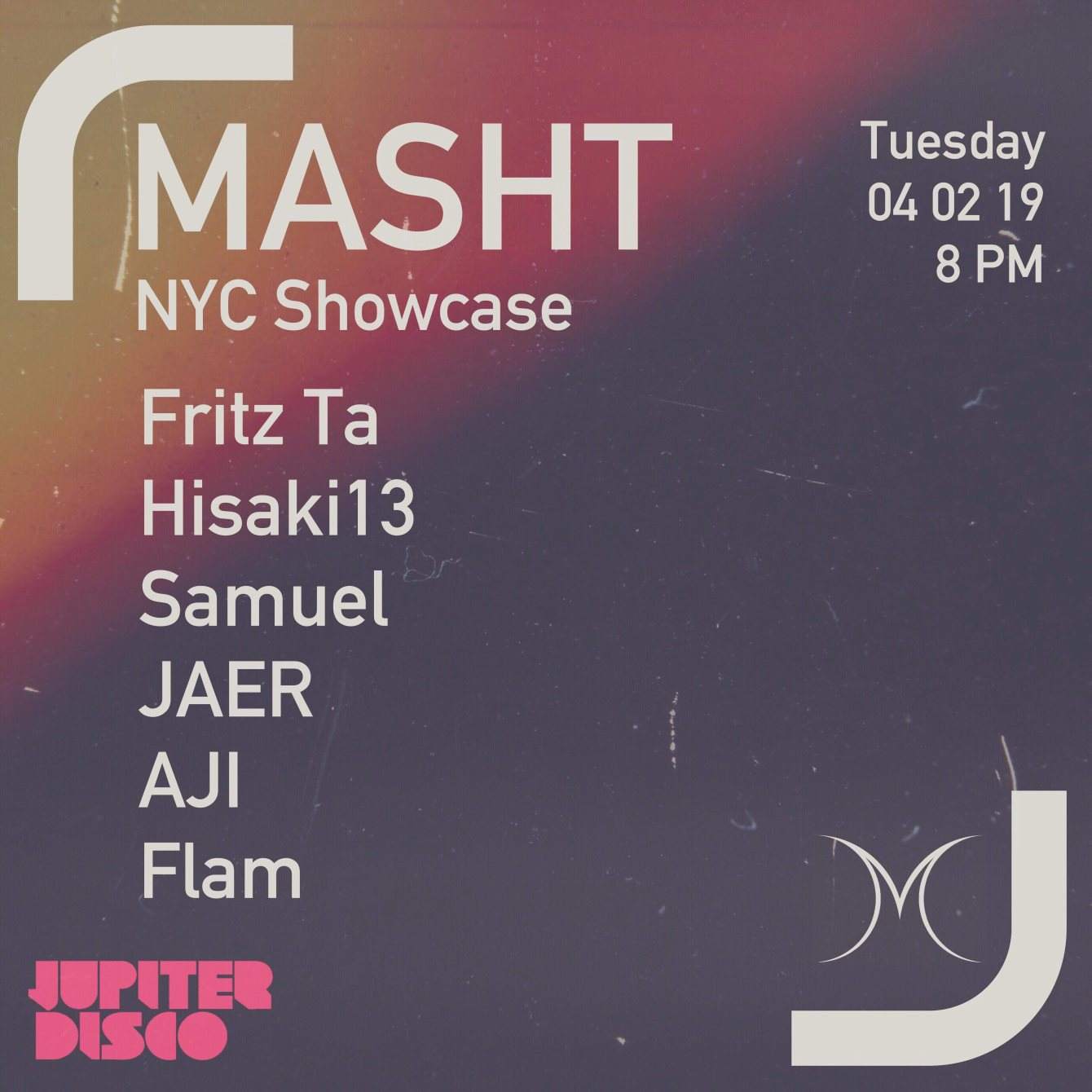MASHT NYC Techno Showcase at Jupiter Disco, New York