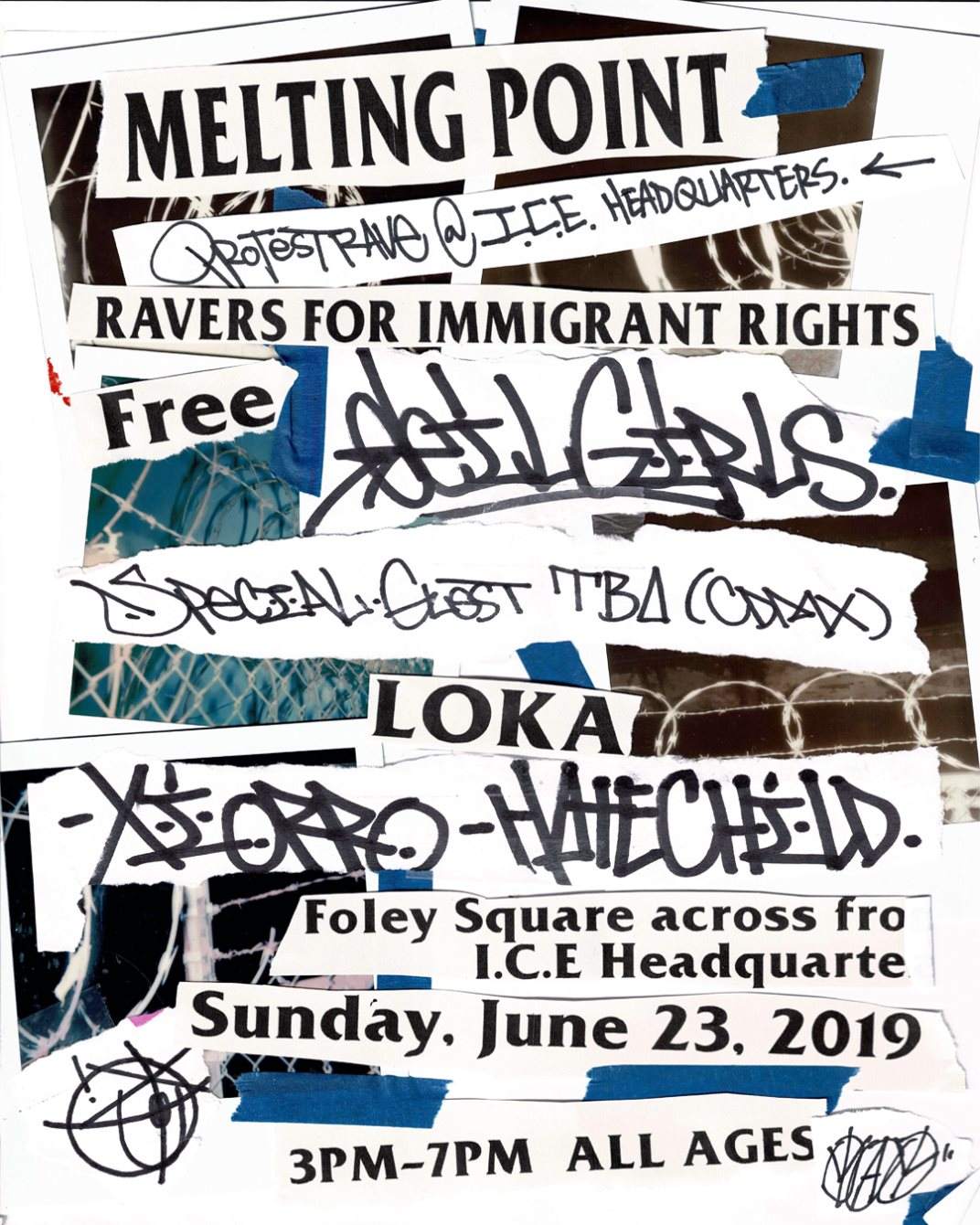 Melting Point Protest Rave at ICE Headquarters / Afterparty at H0l0 at ...