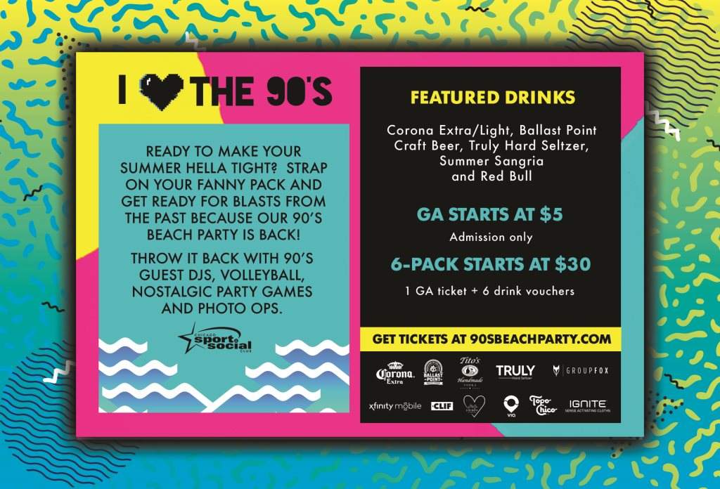 90's Beach Party at North Avenue Beach, Chicago