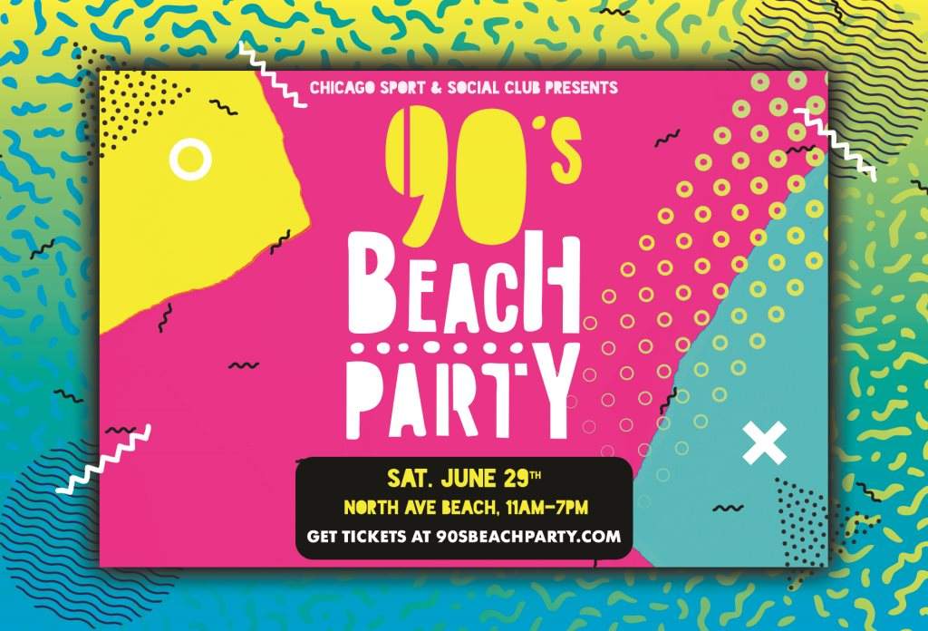 90's Beach Party at North Avenue Beach, Chicago