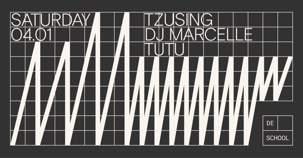 Tzusing / DJ Marcelle / Tutu at De School, Amsterdam