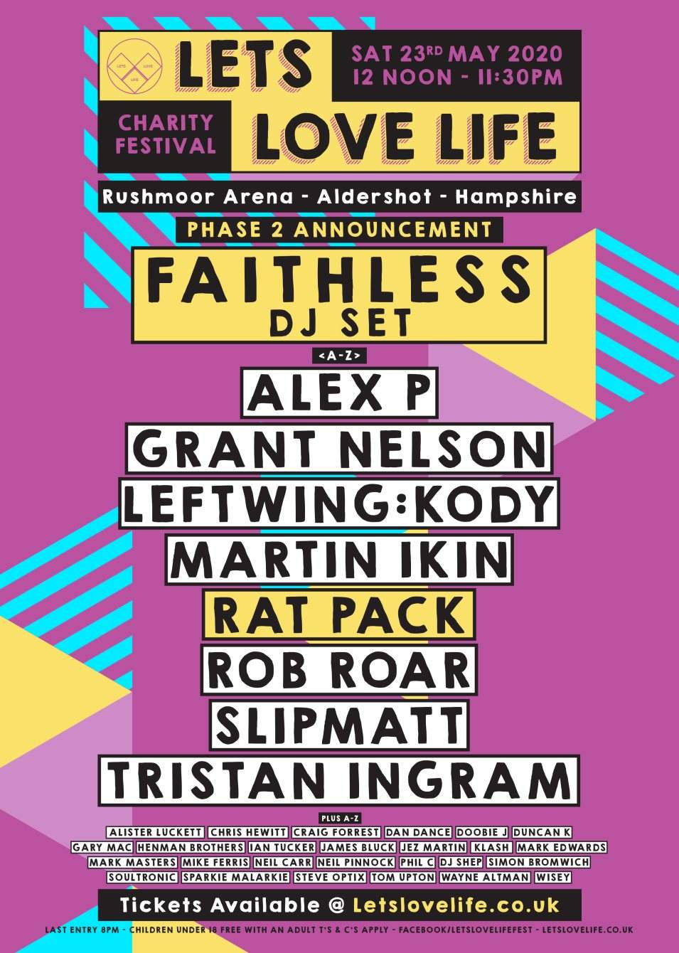 Lets Love Life Festival 2020 at Rushmoor Arena, London
