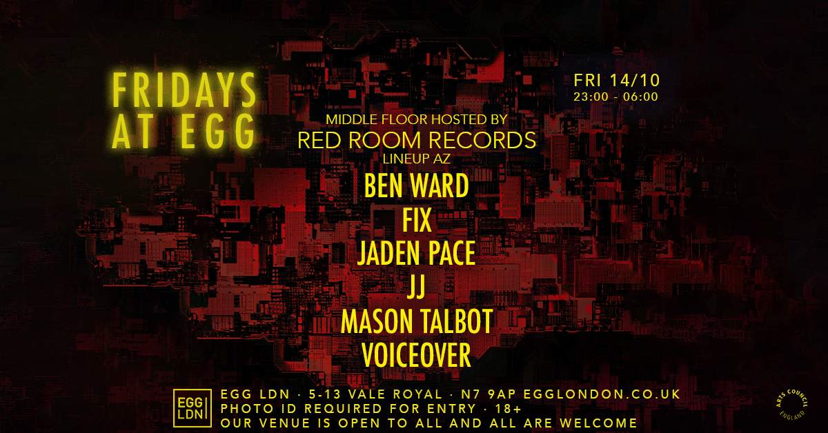 Fridays at EGG: Red Room Records Take Over: Ben Ward, Fix, Jaden Pace ...