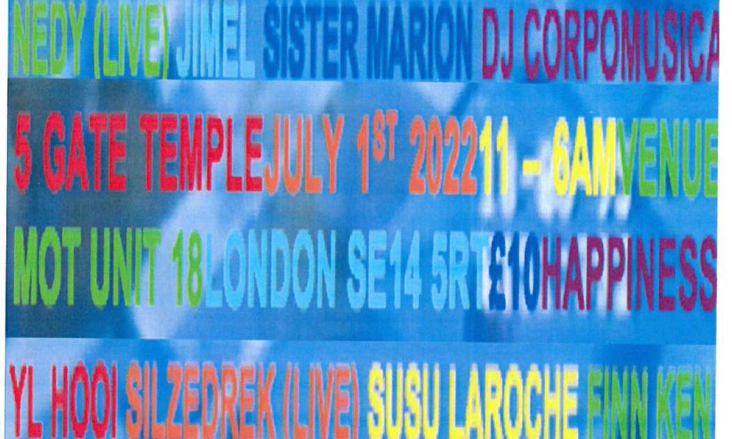 5 Gate Temple at Venue MOT, London