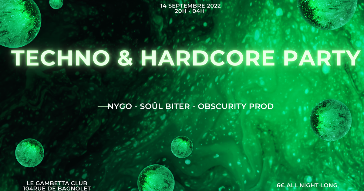 Techno & Hardcore party at Le Gambetta Club, Paris