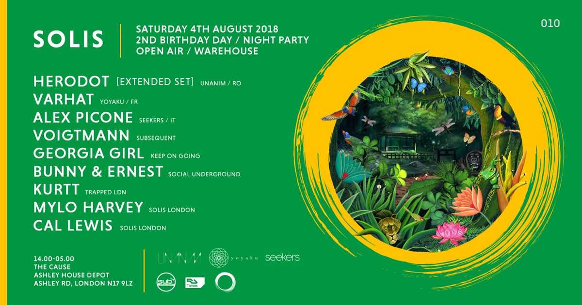 Solis 2nd Birthday - Day & Night - Open Air/Warehouse Party bij The ...