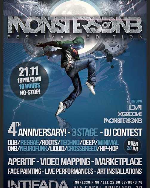 Monsters Of DnB 'Festival Edition' 4h Years 3 Stage en C.S.A. Intifada ...