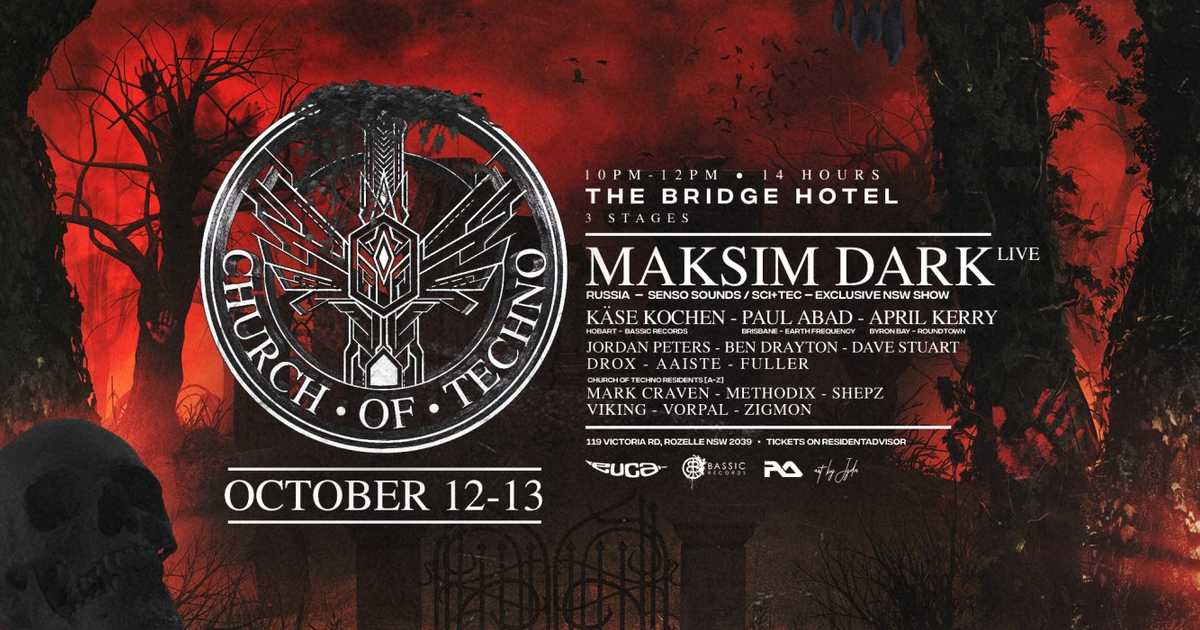 Church of Techno • Maksim Dark (Live/RU) • 3 Stages • 14 Hours bij The ...