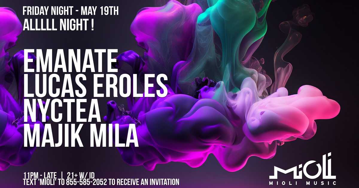 Mioli Music presents: All Night at TBA - The Line Hotel, San Francisco ...