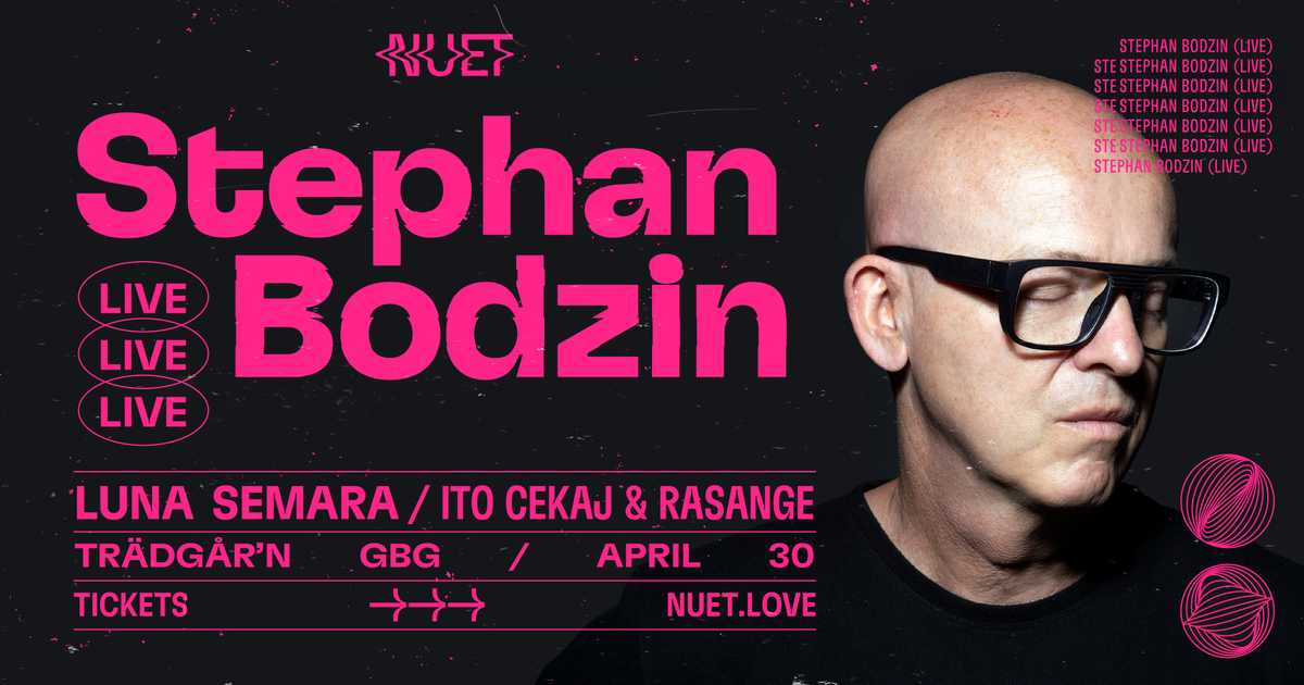 NUET - Stephan Bodzin (live) at Trädgår'n, Gothenburg