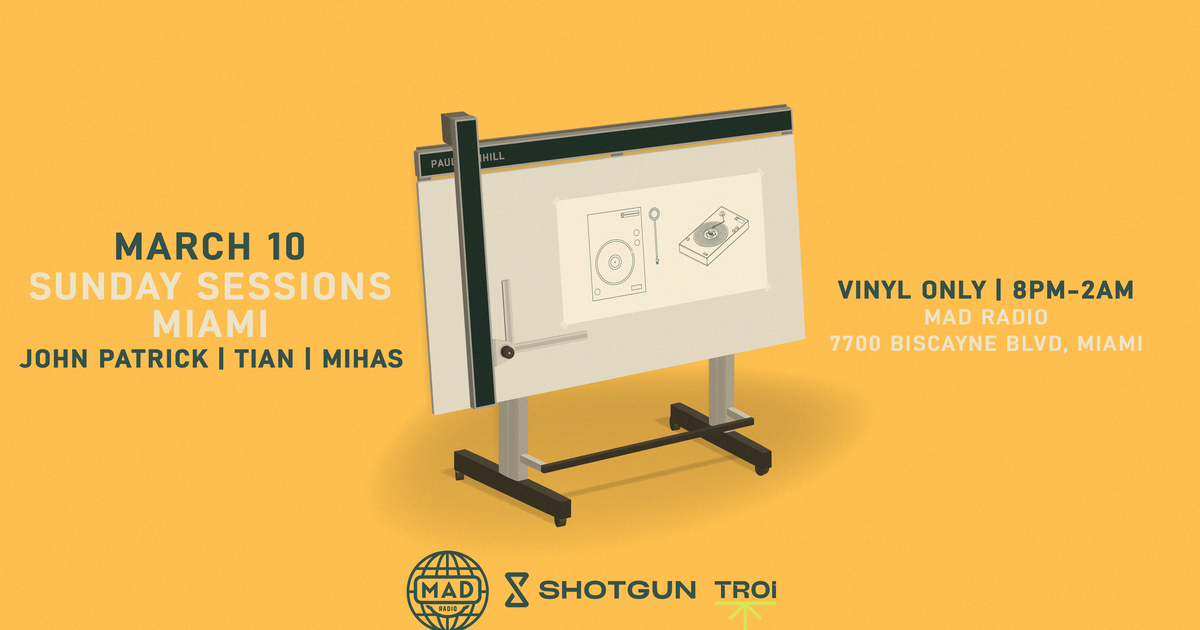 Sunday Sessions Miami (Vinyl only) at Mad Radio Miami, Miami