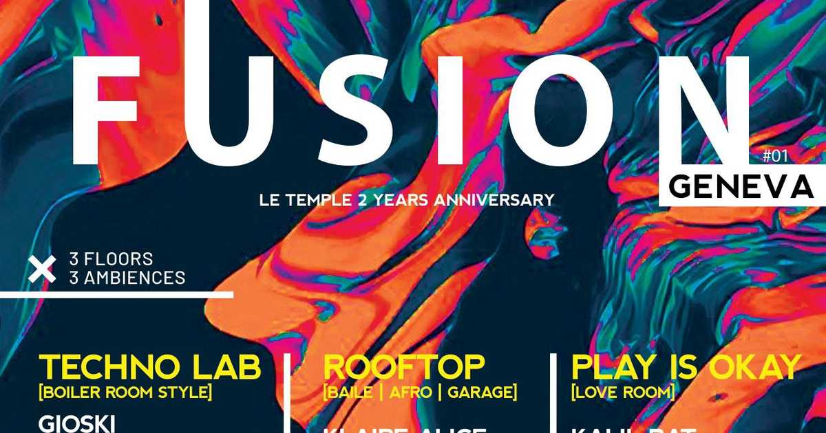 LE TEMPLE FUSION (w/Lakeside basement) at TBA - Rooftop 105. Rte des ...