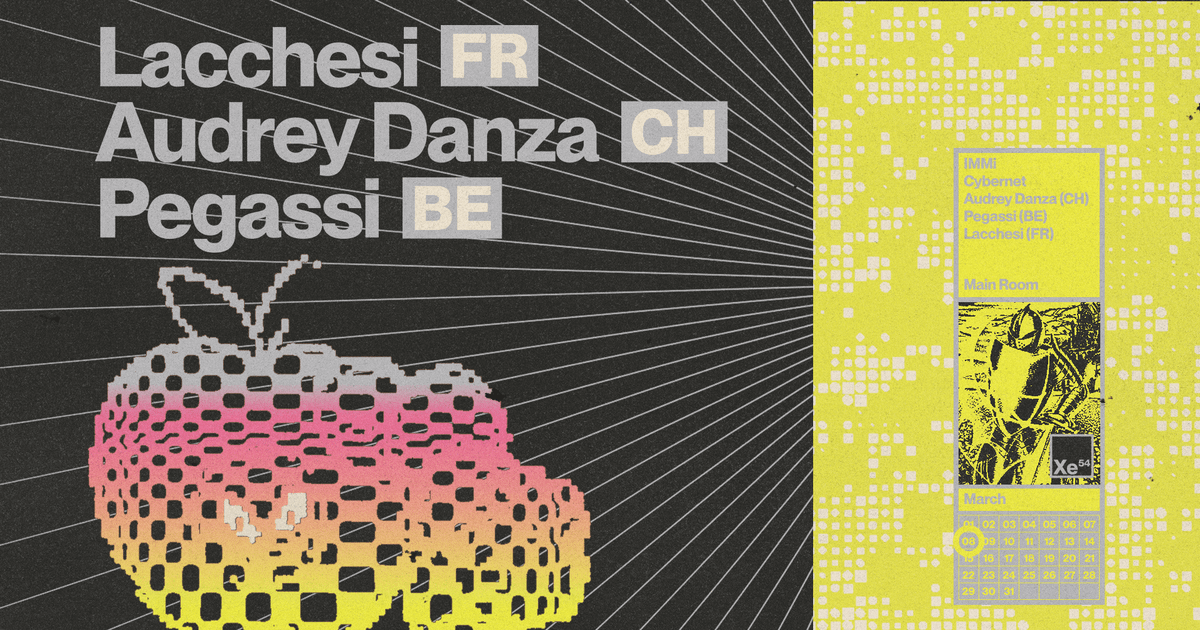 Xe54 Lacchesi (FR) + Audrey Danza (CH) + Pegassi (BE) at Xe54, Melbourne