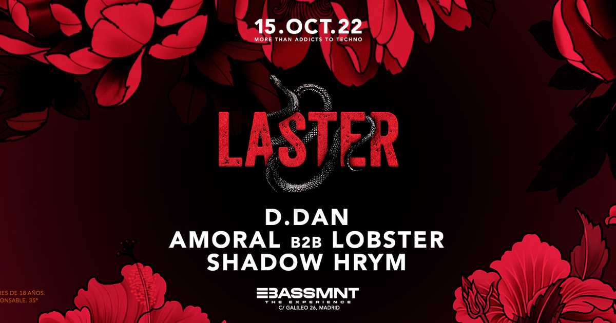 Laster Club vol. XIII: D. Dan, AMORAL B2B Lobster & Shadow Hrym at The ...
