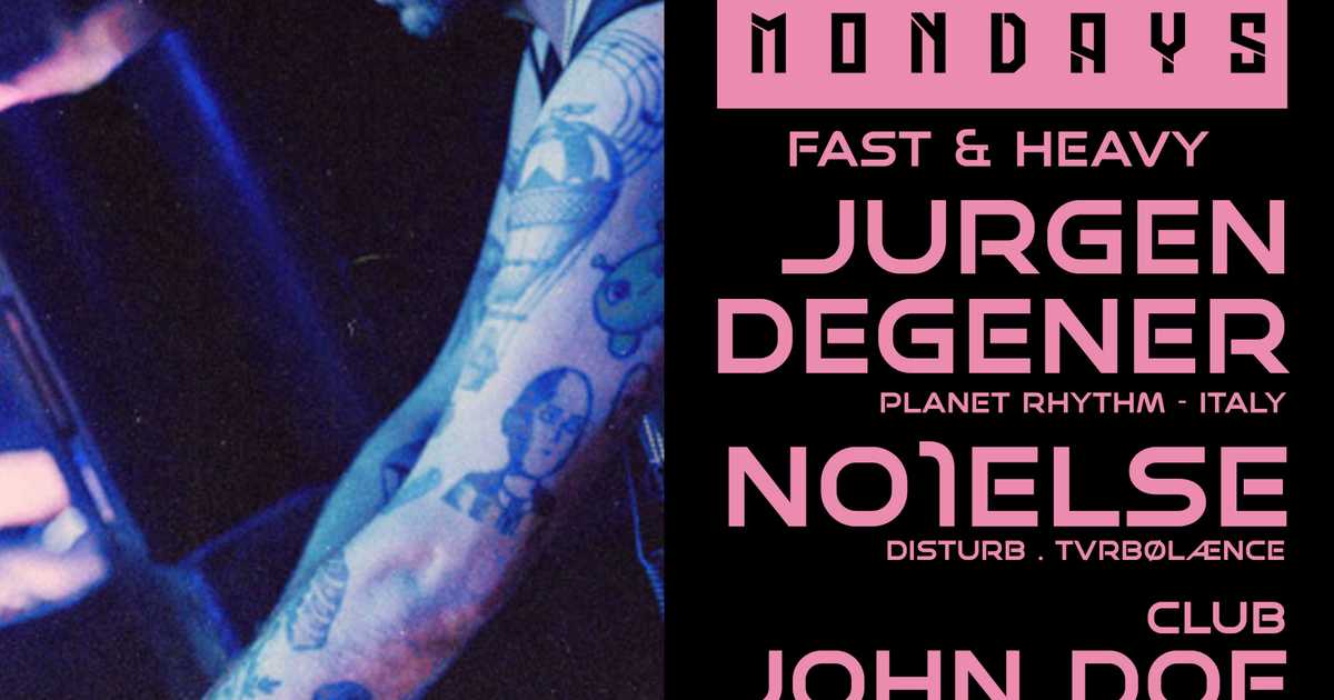 HARD MONDAY´S AMSTERDAM - HARD TECHNO W/ JURGEN DEGENER - ITALY at John ...