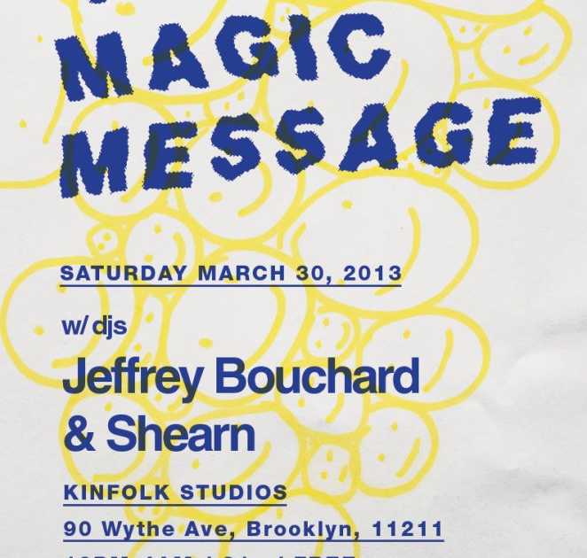 The Magic Message bei Kinfolk Studios, New York City