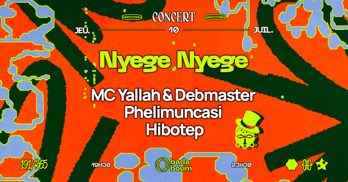 Concert — Nyege Nyege: MC Yallah & Debmaster, Phelimuncasi at Badaboum, Paris · Tickets