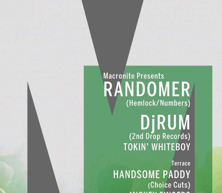 Macronite presents Randomer, Djrum at Dolan's Warehouse, Limerick