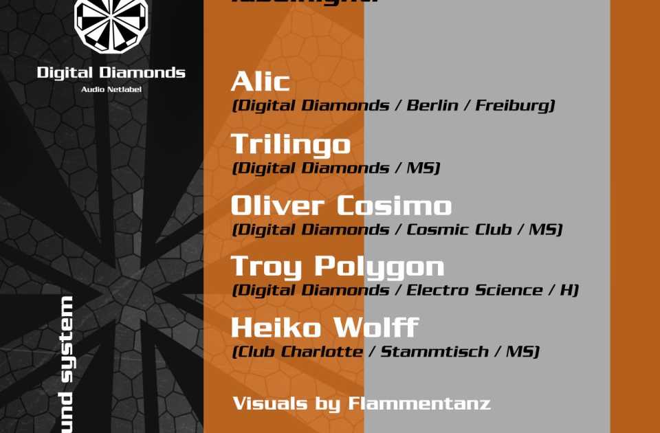 Hypnotic Techno // Digital Diamonds Labelnight a Club Charlotte, Munster