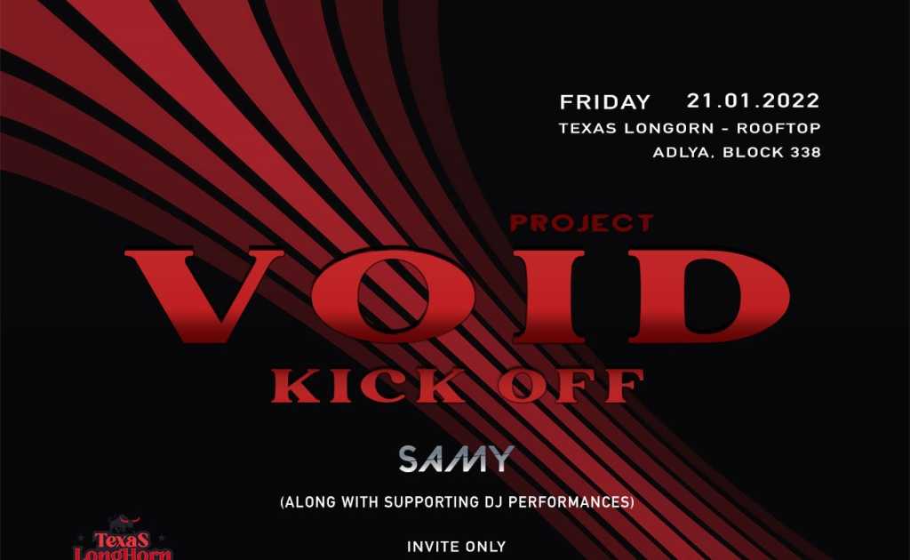 Project Void - Kick Off em Texas Longhorn, Barém