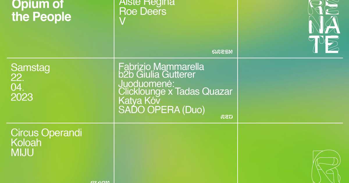 Opium of the People with Roe Deers, MIJU, Koloah, Fabrizio Mammarella ...