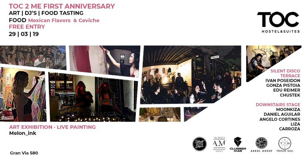 Toc 2 Me First Anniversary Food, Music & Art a TOC Hostel, Barcellona