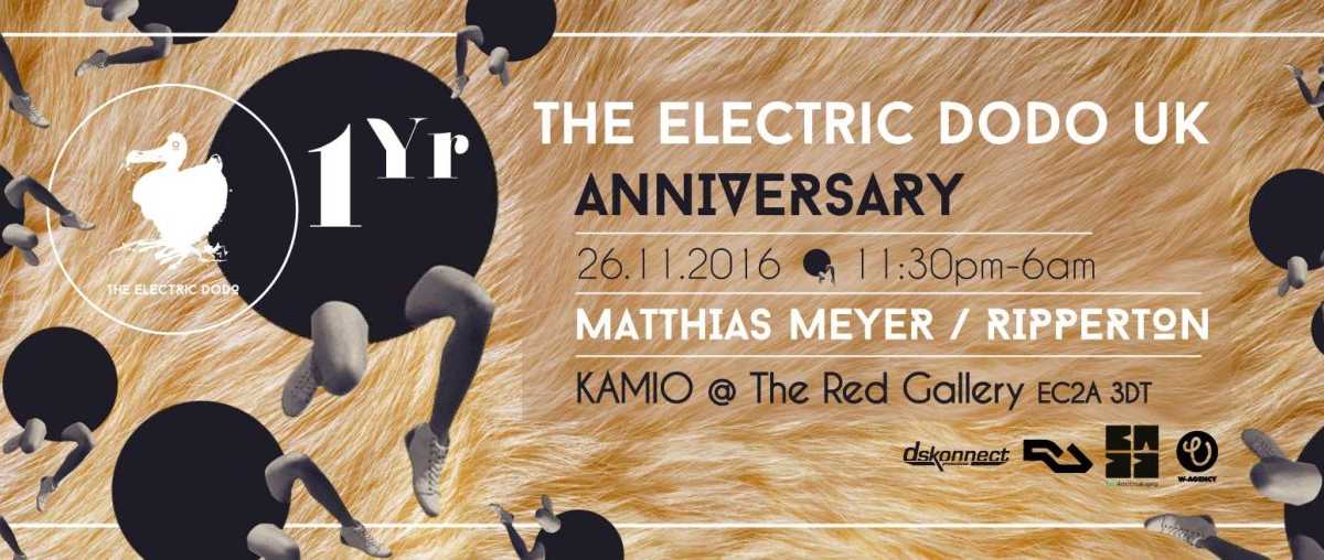 Electric Dodo UK 1st Birthday with Matthias Meyer x Ripperton at Red ...