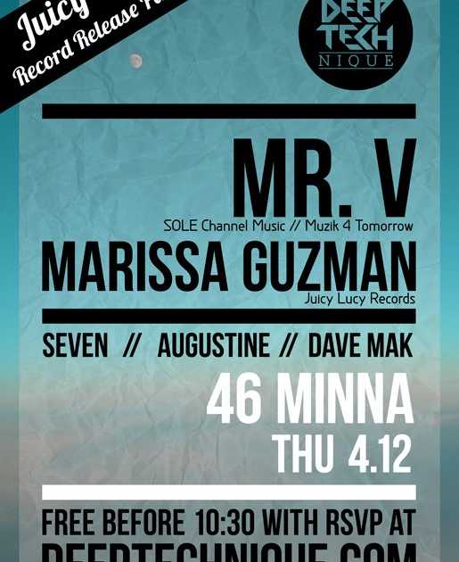 Mr. V and Marissa Guzman Record Release Party at Deep Technique at ...