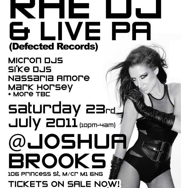 Rae Dj Live Pa at Joshua Brooks, Manchester