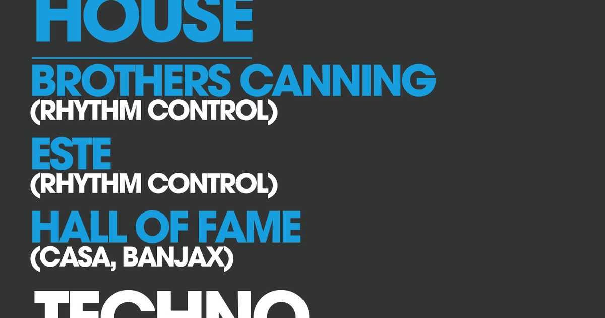 Rhythm Control presents... House & Techno Launch Party at The Barbican ...