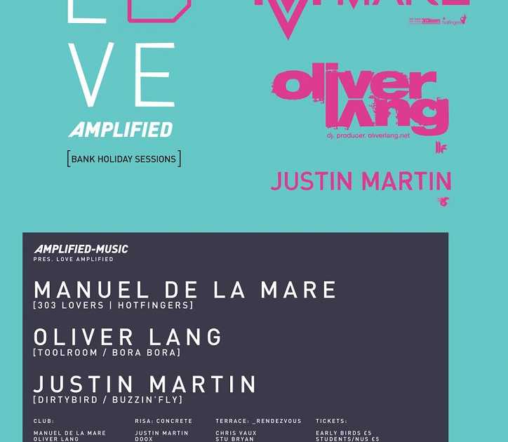 Love Amplified presents: Manuel De La Mare // Oliver Lang // Justin Martin at Highlight ...