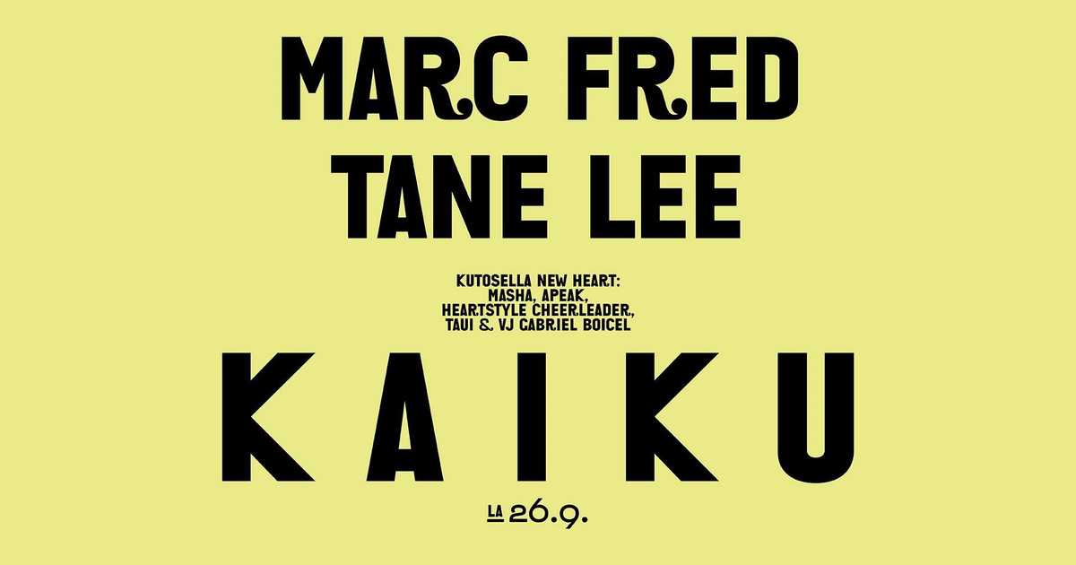 Marc Fred & Tane Lee + New Heart em Kaiku, Helsinki