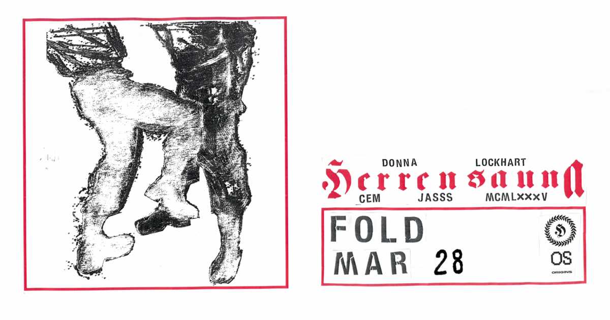 Herrensauna: CEM, JASSS, MCMLXXXV, Lockhart & Donna at FOLD, London