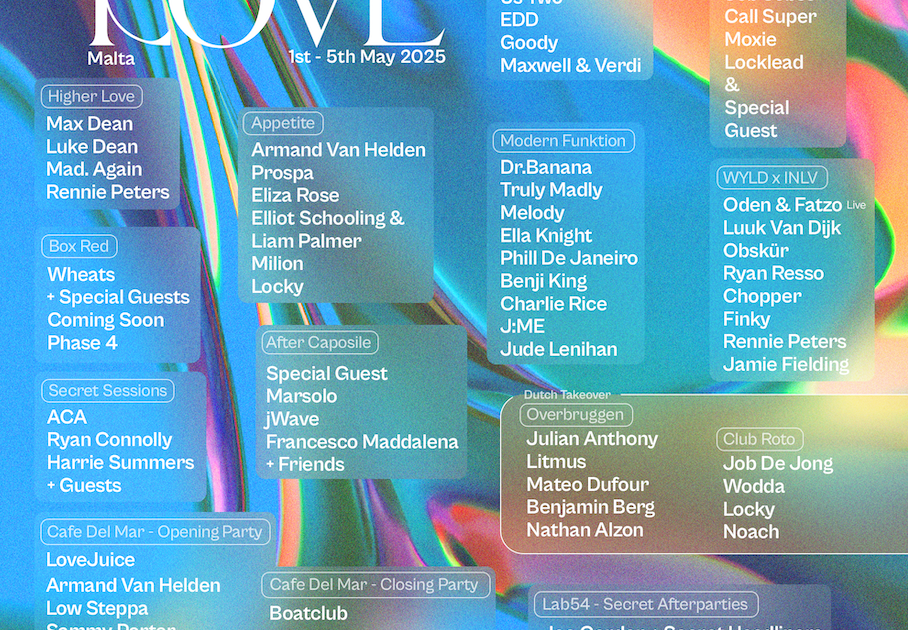 Higher Love Festival Malta - Bank Holiday 1st - 5th May 2025 at TBA - 4 ...