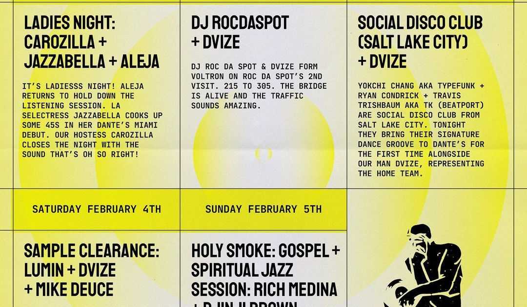 Sample Clearance: Lumin + Dvize + Mike Deuce at Dante's HiFi, Miami