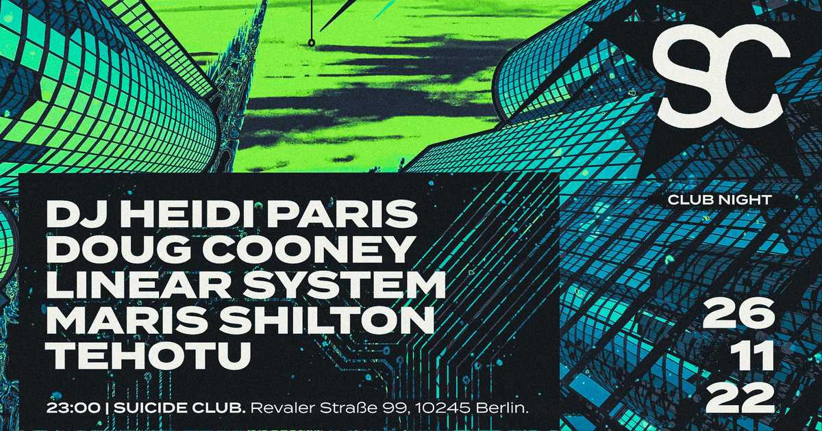 SCB || CLUB NIGHT w/ Linear System, Doug Cooney, TEHOTU, Maris Shilton ...