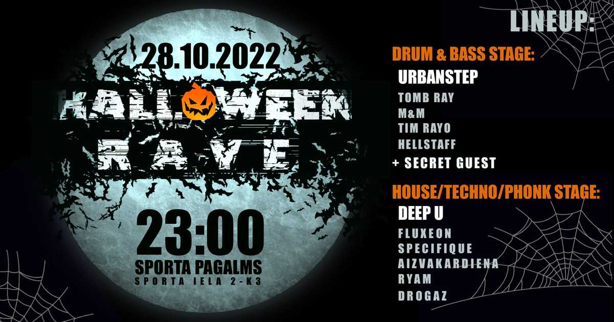 HALLOWEEN RAVE at Sporta Pagalms / 2 STAGES at TBA - Sporta Pagalms, Latvia